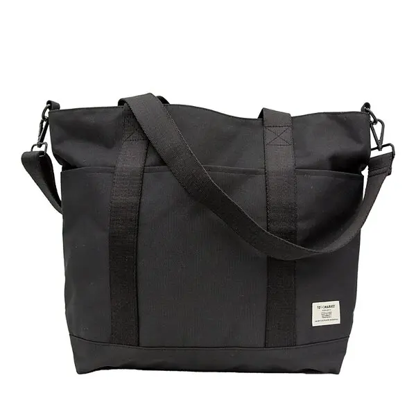 TO THE MARKET Recycled Shopper Tote - Black