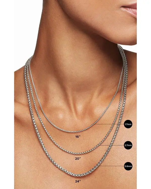 David Yurman Medium Box Chain With Gold