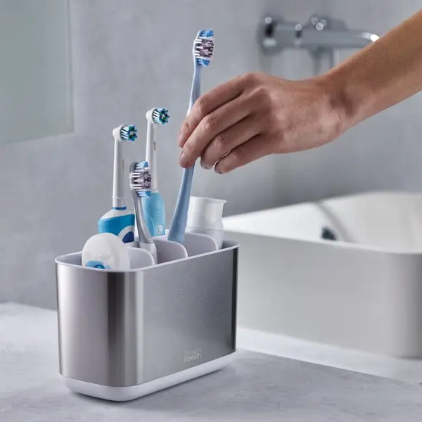 JOSEPH JOSEPH Easystore Steel Large Toothbrush Holder