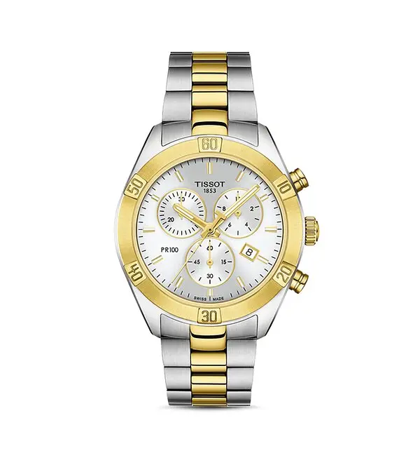 TISSOT Two-tone Chronograph 38mm - Silver/gold