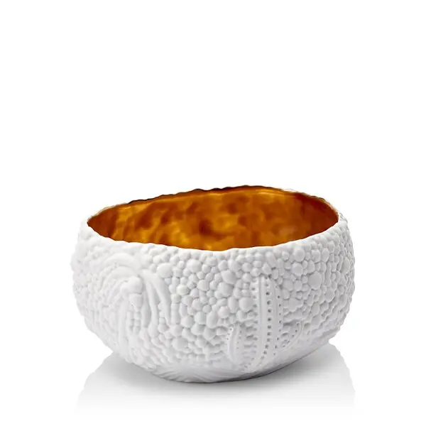 L'Objet Haas Mojave Desert Bowl With Gold Interior, Small - White/gold