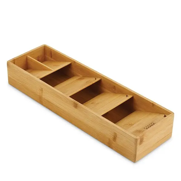 JOSEPH JOSEPH Drawerstore Bamboo Compact Cutlery Organizer - Light Brown