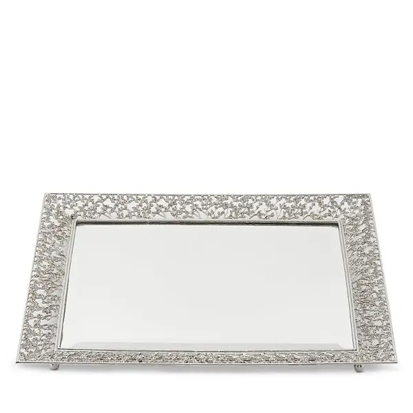 OLIVIA RIEGEL Isadora Beveled Mirror Tray - Silver