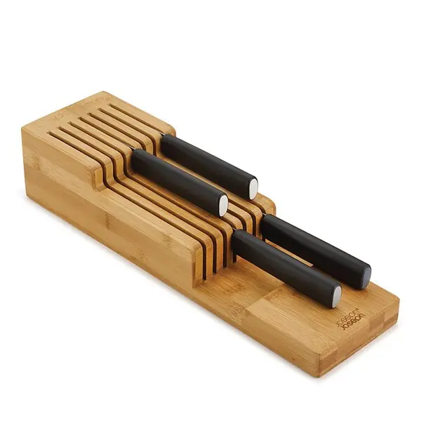 JOSEPH JOSEPH Drawerstore Bamboo 2-tier Knife Organizer - Light Brown