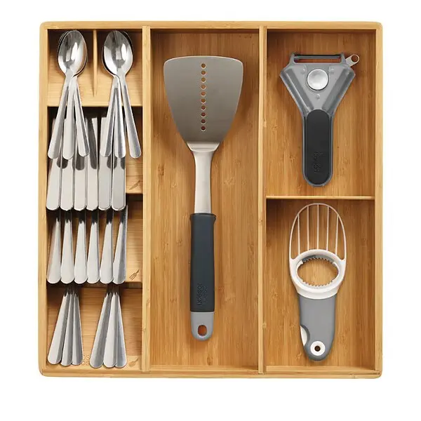 JOSEPH JOSEPH Drawerstore Bamboo Cutlery, Utensil & Gadget Organizer - Light Brown