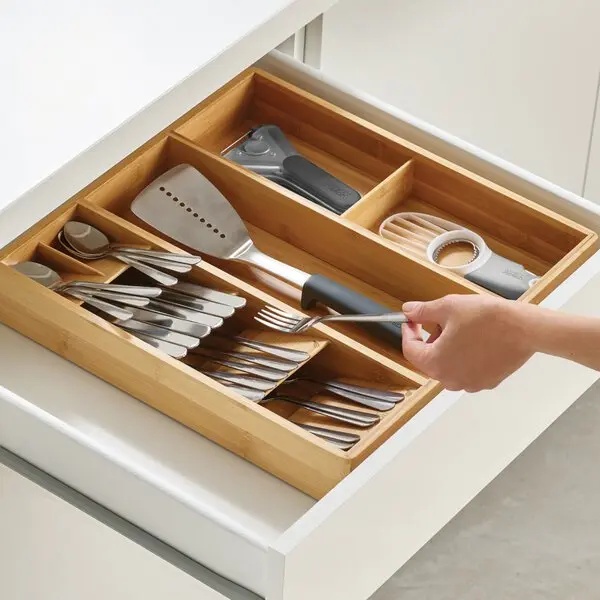 JOSEPH JOSEPH Drawerstore Bamboo Cutlery, Utensil & Gadget Organizer