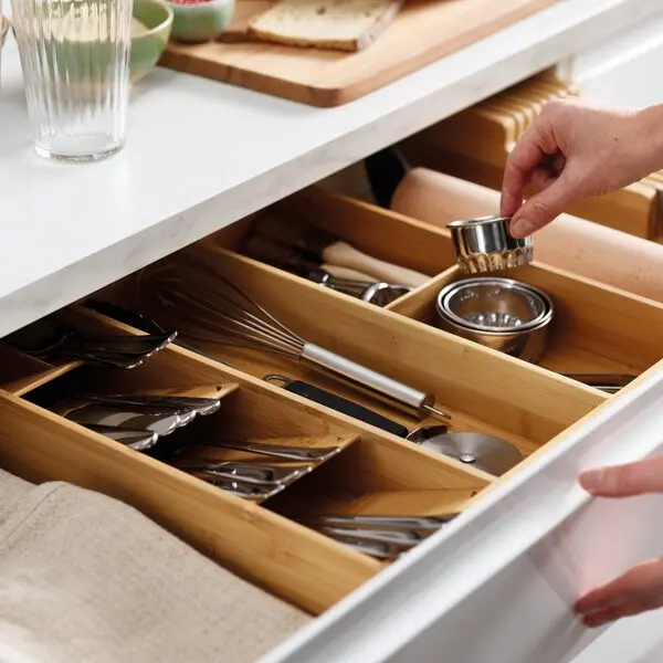 JOSEPH JOSEPH Drawerstore Bamboo Cutlery, Utensil & Gadget Organizer