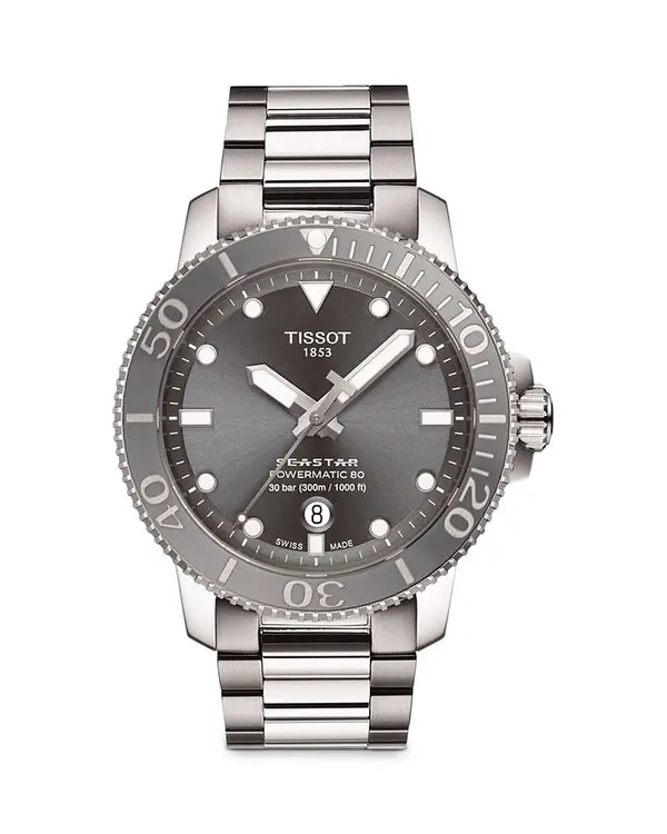 TISSOT Seastar 1000 43mm Watch - Grey/silver
