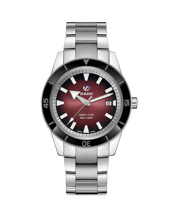 RADO Hyperchrome Captain Cook 42mm Watch - Red/silver