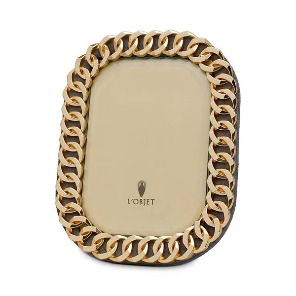 L'Objet Cuban Link 8 X 10 Picture Frame - Gold