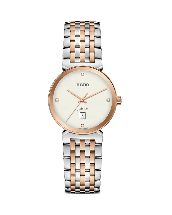 RADO Florence Classic 30mm Watch - White/rose Gold