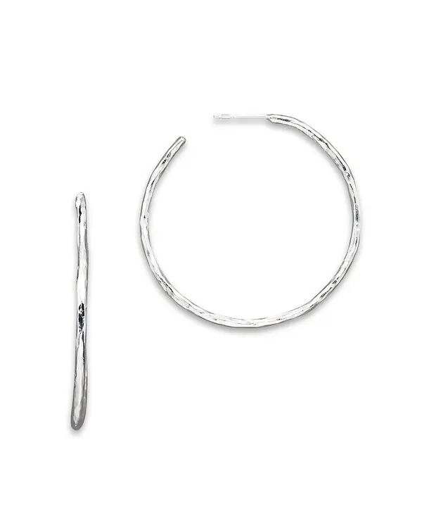 Ippolita Sterling Hammered Hoop Earrings - Silver