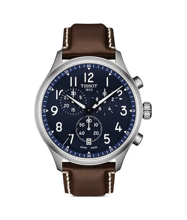 TISSOT Vintage Xl Chronograph 45mm - Blue/brown