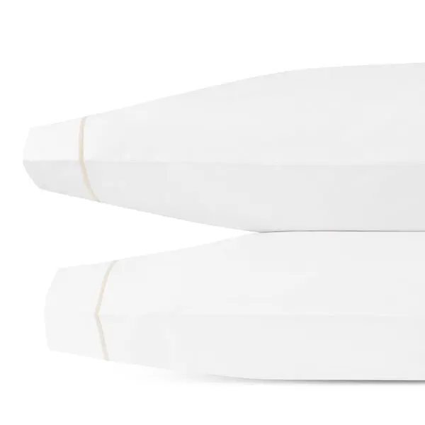 MATOUK Bergamo Pillow Case, Standard Pair - Truffle