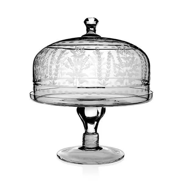 WILLIAM YEOWARD CRYSTAL Portia Cake Stand & Dome, 12 - Clear
