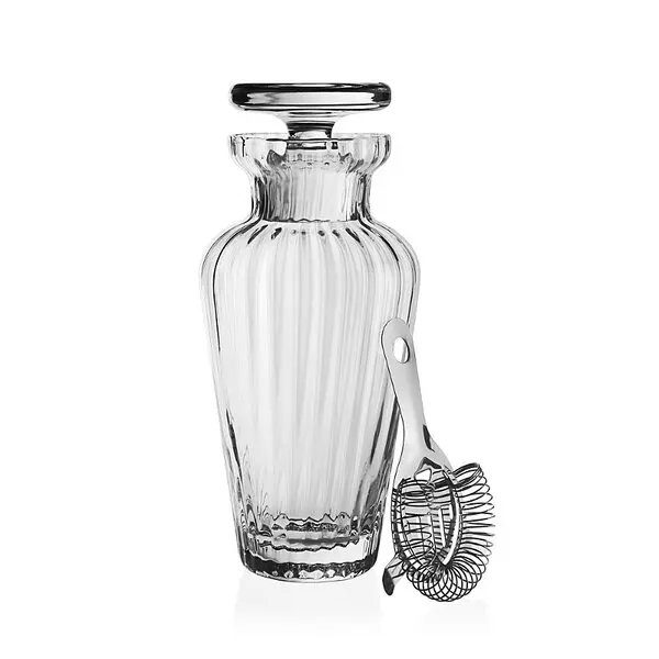 WILLIAM YEOWARD CRYSTAL American Bar Corinne Cocktail Shaker With Metal Strainer - Clear