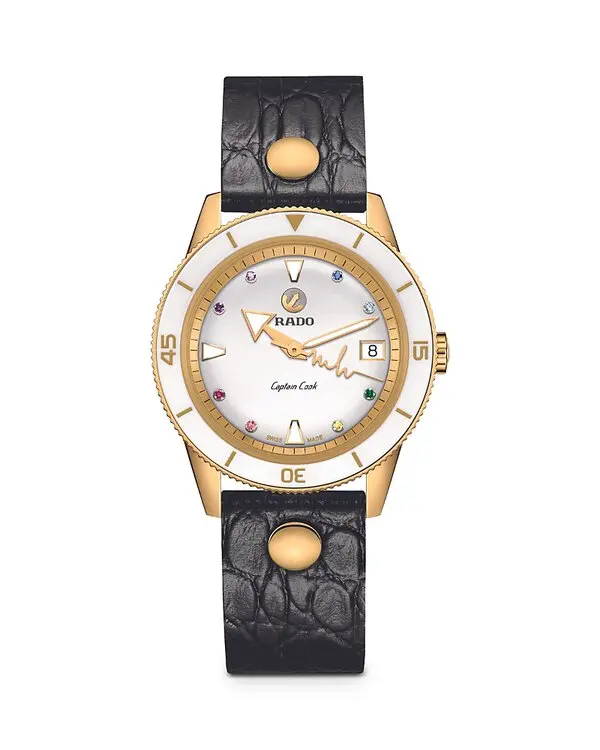 RADO Captain Cook X Marina Hoermanseder Heartbeat Watch, 37mm - White/multi