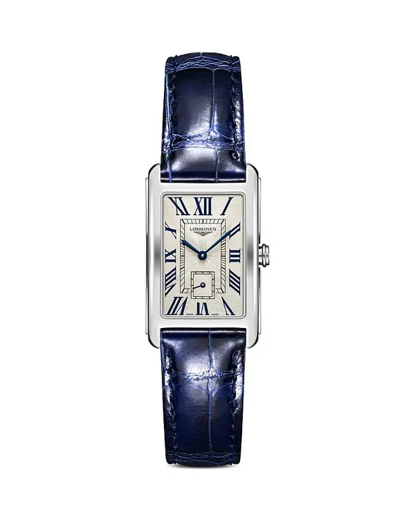 LONGINES Dolce Vita Watch, 23mm X 37mm - White/blue