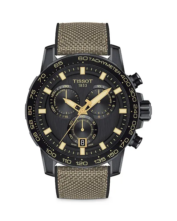 TISSOT Supersport Chronograph 46mm - Black/green