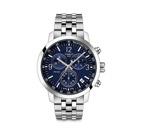 TISSOT Chronograph Watch 43mm - Blue/silver
