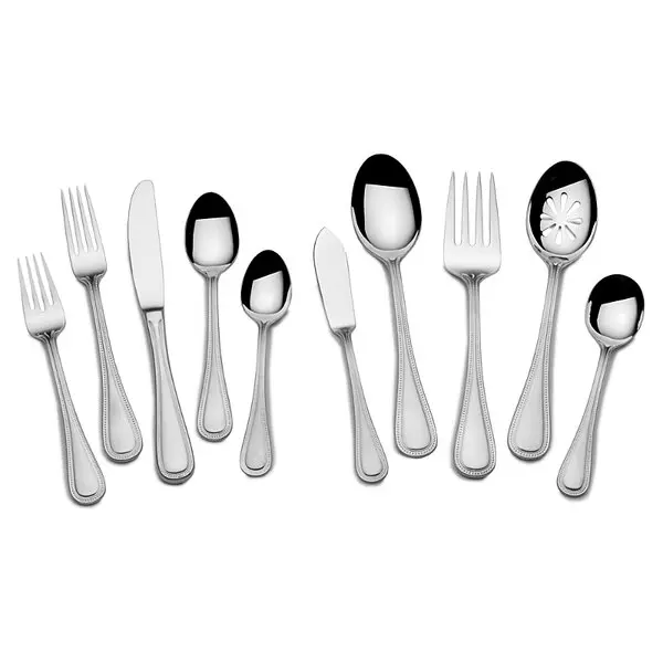 TOWLE Beaded 45 Pc Flatware Set - Silver
