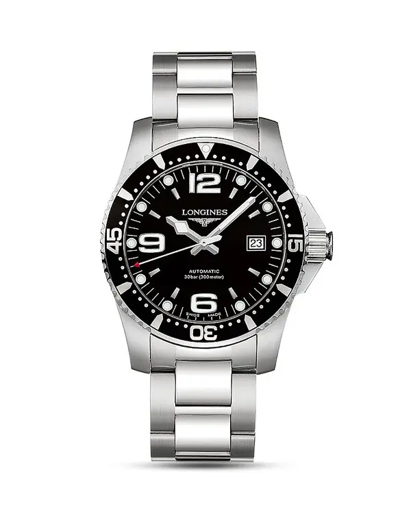 LONGINES Hydroconquest 41mm Watch - Black/silver