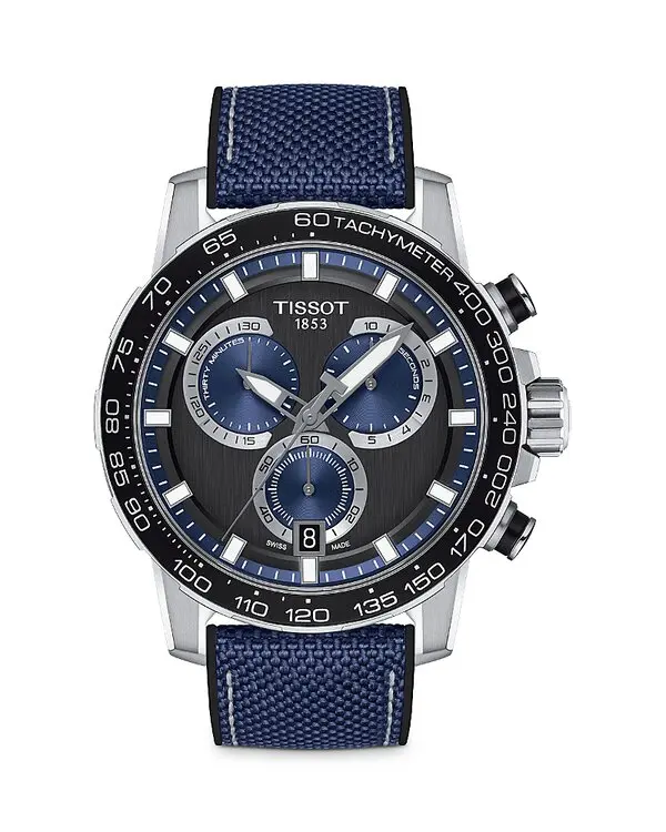TISSOT Supersport Chronograph 46mm - Black/blue