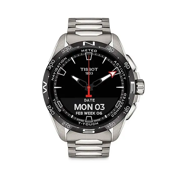 TISSOT T-touch Connect Solar Smart Watch, 47.5mm - Black