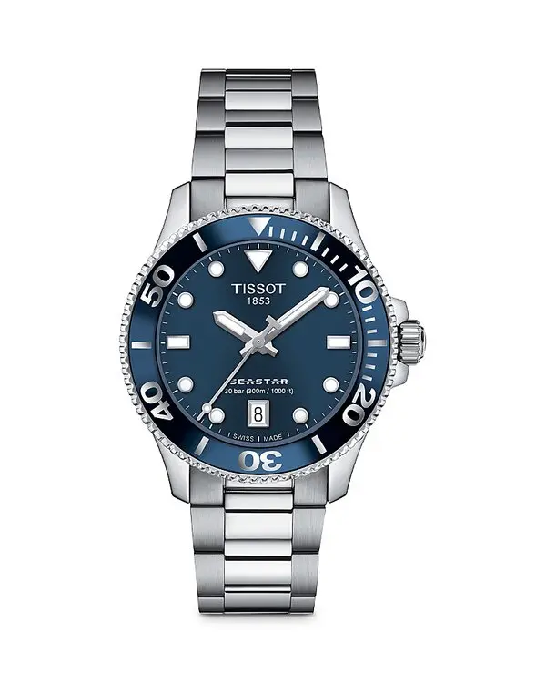 TISSOT Seastar 1000 36mm Watch - Blue/silver