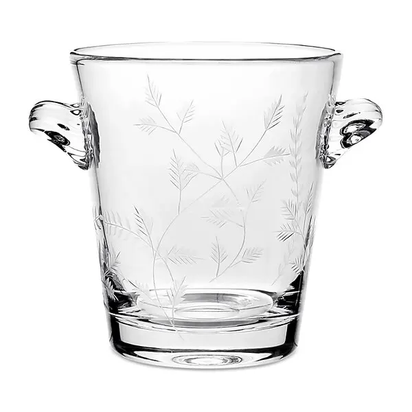 WILLIAM YEOWARD CRYSTAL American Bar Daisy B Ice Bucket With Tongs - Clear