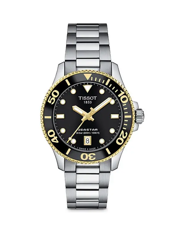 TISSOT Seastar 1000 36mm Watch - Black/silver