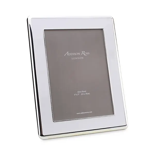 ADDISON ROSS Curved Edge Enamel Frame, 5 X 7 - White/silver