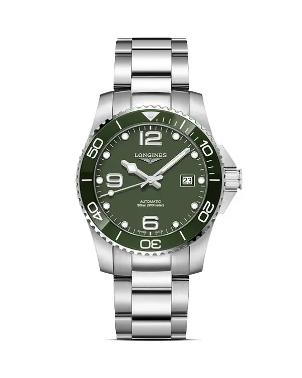 LONGINES Hydroconquest 41mm Watch - Green/silver