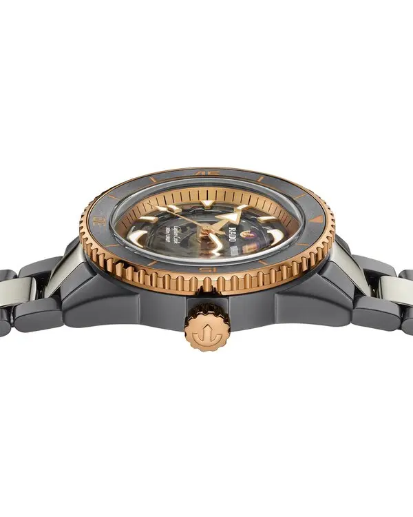 RADO Captain Cook High-tech Ceramic Skeleton Watch - Gray
