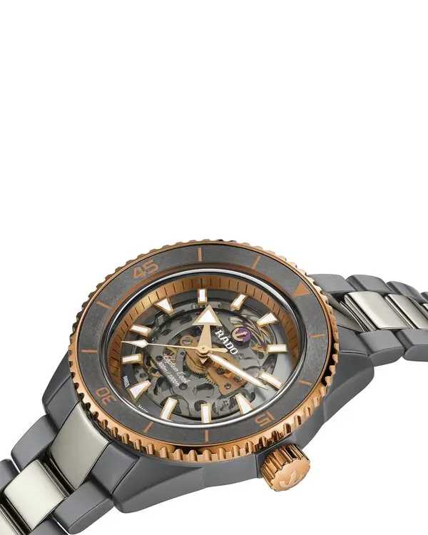 RADO Captain Cook High-tech Ceramic Skeleton Watch - Gray