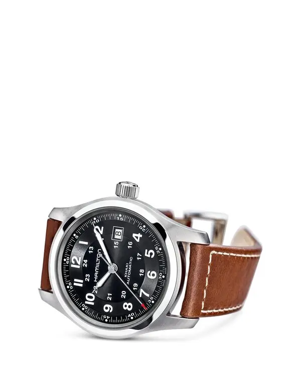 Hamilton Khaki Field 42mm Strap Watch - Black/brown