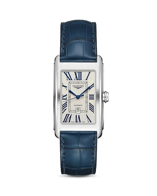 LONGINES Dolcevita Rectangular Watch 28.2mm X 47mm - White/blue