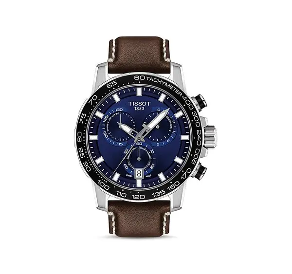 TISSOT Supersport Gts Chronograph 45.5mm - Blue/brown
