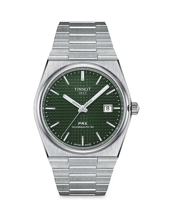 TISSOT Prx Powermatic 80 40mm Watch - Green/silver