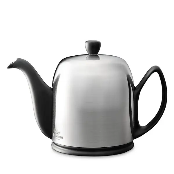 DEGRENNE PARIS Salam Teapot, 33 Oz - Black/stainless Steel