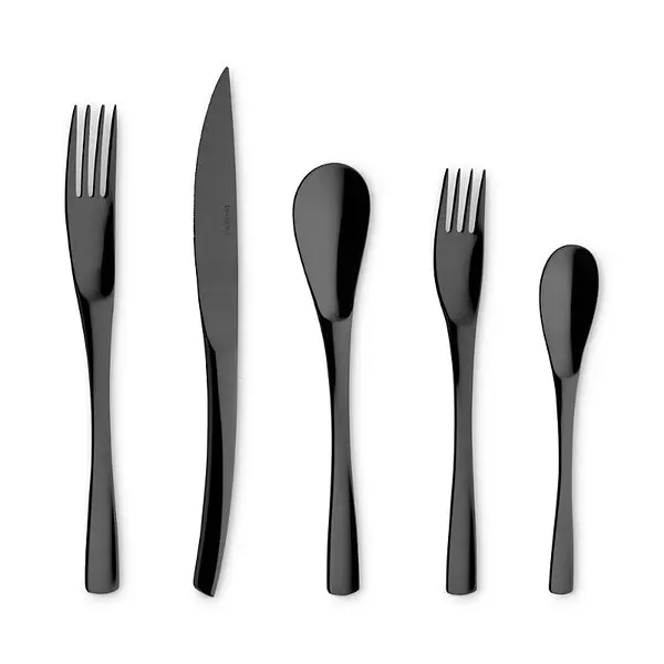 DEGRENNE PARIS Xy Mirror 5-piece Place Setting - Black