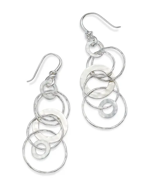 Ippolita Sterling Hammered Jet Set Hoop Earrings