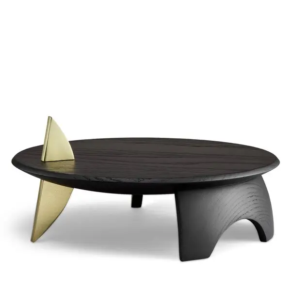 L'Objet Kelly Behun Leaf Flat Platter On Stand
