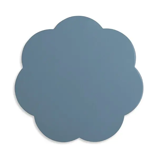 ADDISON ROSS LONDON Scalloped Lacquer 13 Placemats, Set Of 4 - Blue