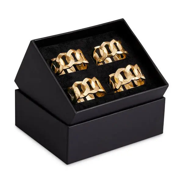L'Objet Cuban Link Napkin Rings, Set Of 4