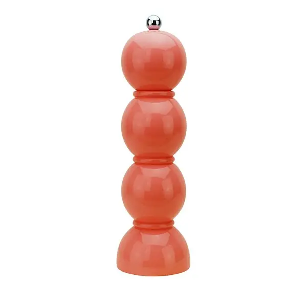 ADDISON ROSS Bobbin Lacquered Salt Or Pepper Mill Grinder - Coral