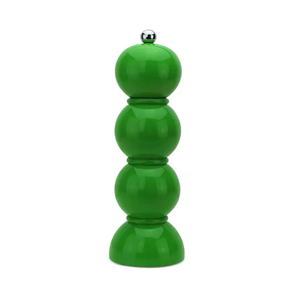 ADDISON ROSS Bobbin Lacquered Salt Or Pepper Mill Grinder - Leaf