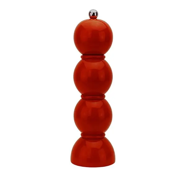 ADDISON ROSS Bobbin Lacquered Salt Or Pepper Mill Grinder - Red