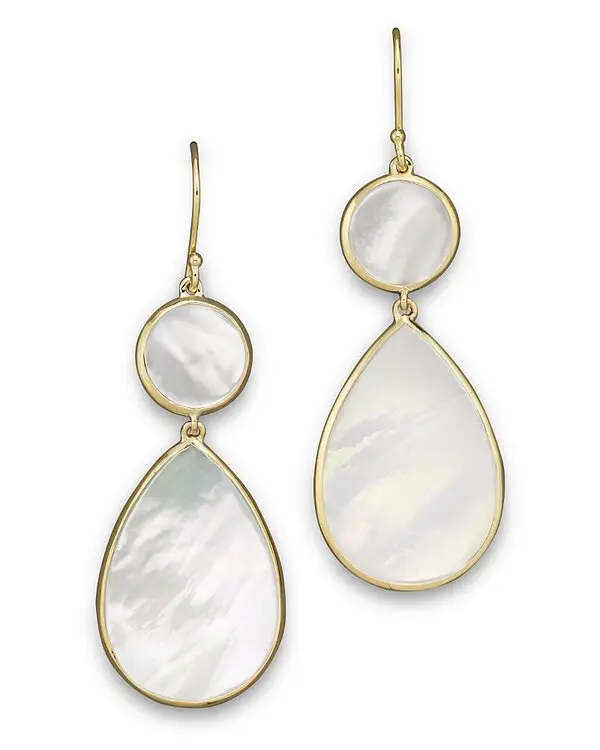 Ippolita 18k Gold Mother-of-pearl Drop Earrings - White/gold