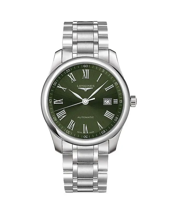 LONGINES Master 40mm Watch - Green/silver